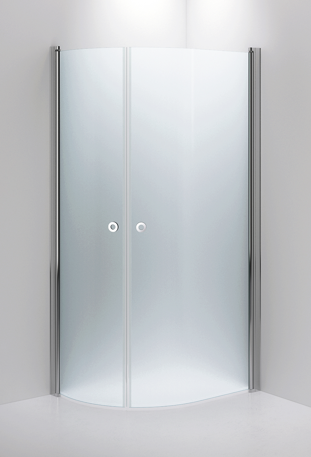 DUSCHHÖRN LINC NIAGARA BÖJD 700X1000 MM FROSTGLAS/ALU BLANK