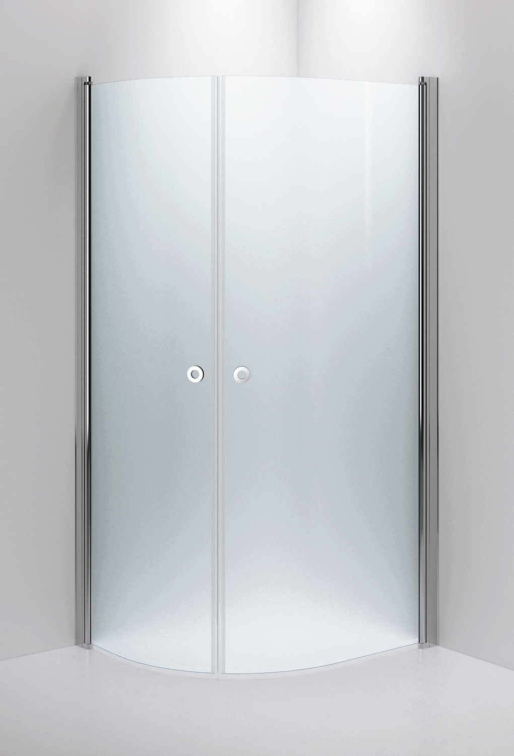 DUSCHHÖRN LINC NIAGARA BÖJD 800X1000 MM FROSTGLAS/ALU BLANK