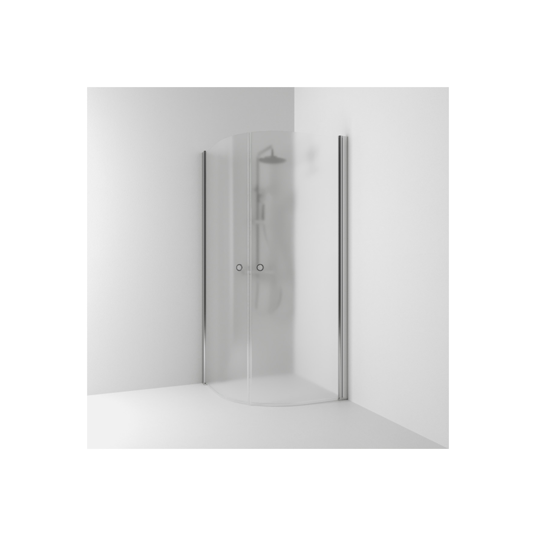 DUSCHHÖRN SKOGA 60608389 BÖJD 800X900 MM FROSTGLAS/ALU MATT