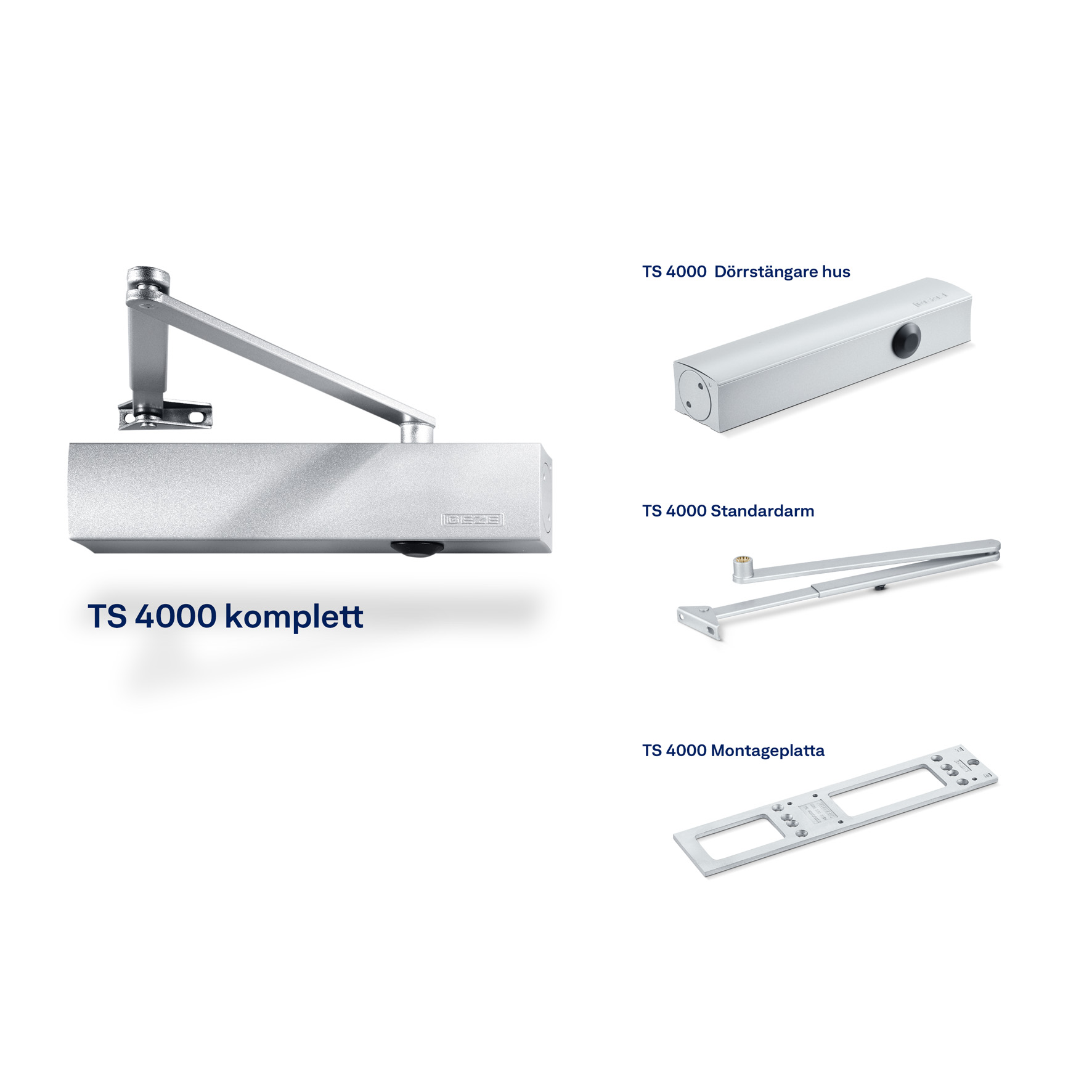 DÖRRSTÄNGARE GEZE TS4000 SILVER KPL