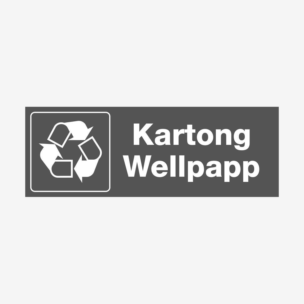 SKYLT TRIVSEL KARTONG WELLPAPP 225X80 MM PLAST GRÅ/VIT