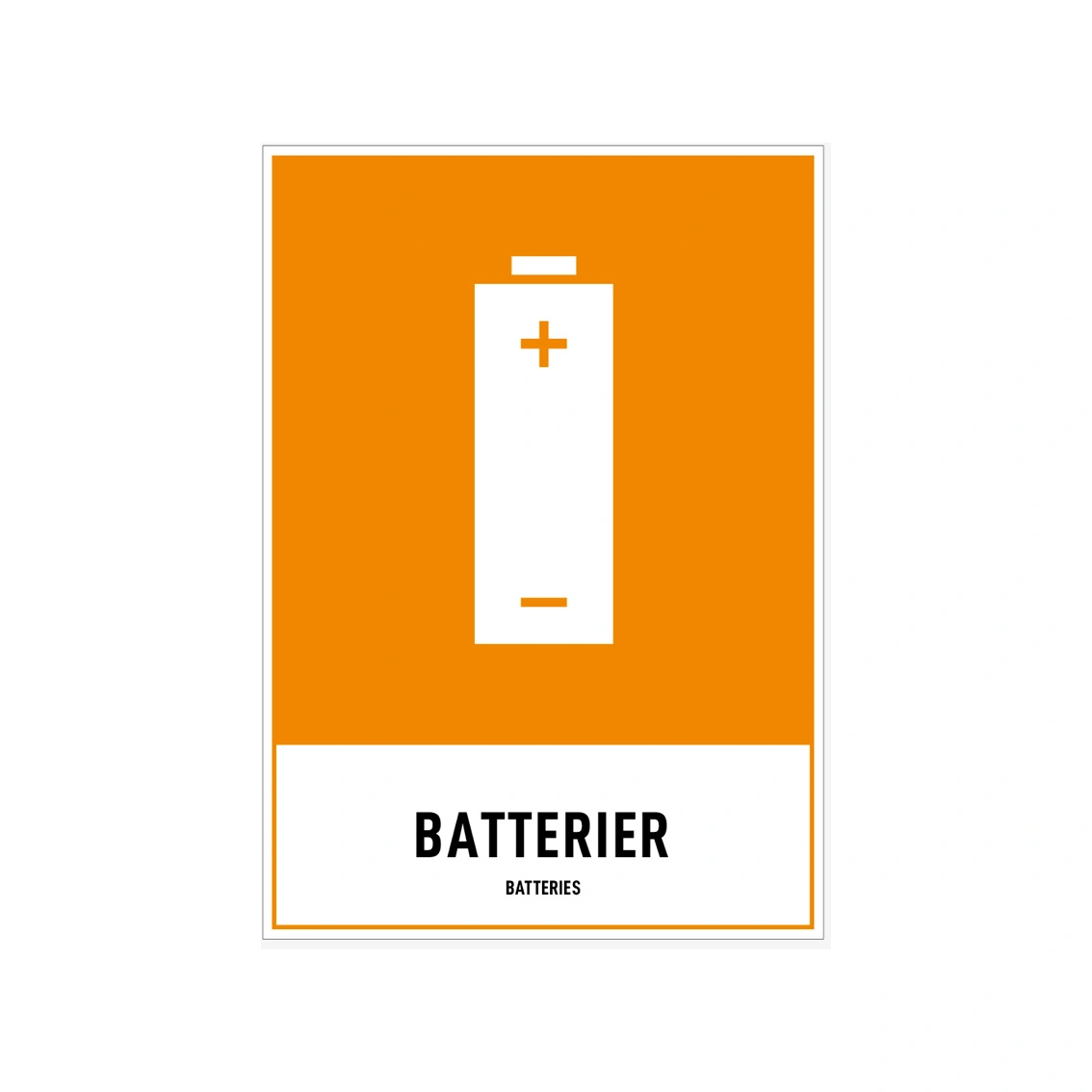 SKYLT ÅTERVINNING BATTERIER
